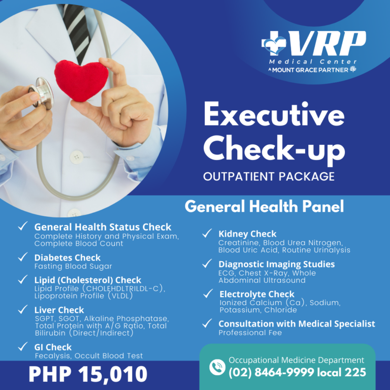 VRP Medical Center’s Executive Check up and Healthcare Packages