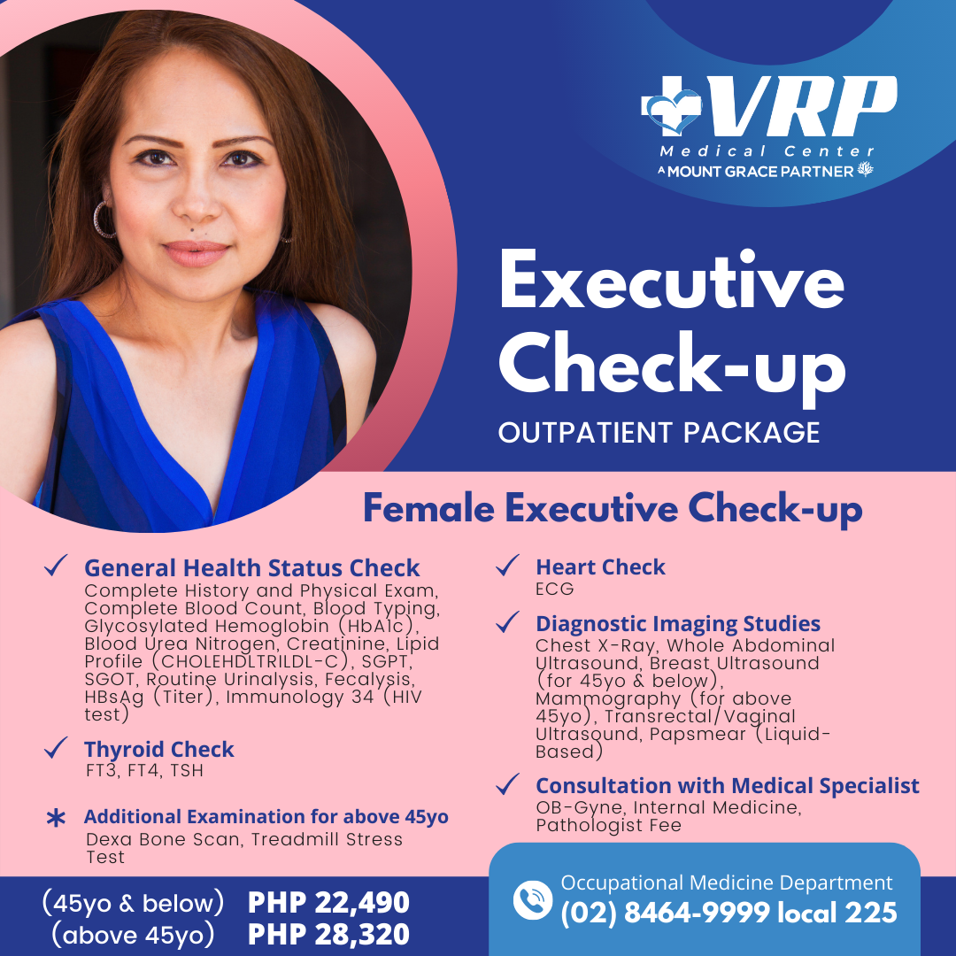 VRP Medical Center’s Executive Check up and Healthcare Packages