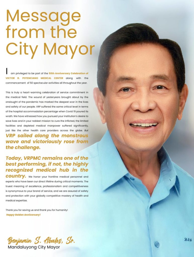 VRPMC’s 50th Founding Anniversary Executive Messages